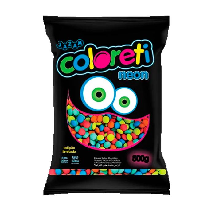 SLM Casa do confeiteiro. Coloreti Neon Sortido 500gr - Pompeia
