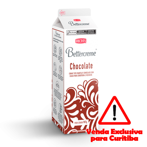 SLM Casa do confeiteiro. Bettercreme Chocolate 907g - RICHS