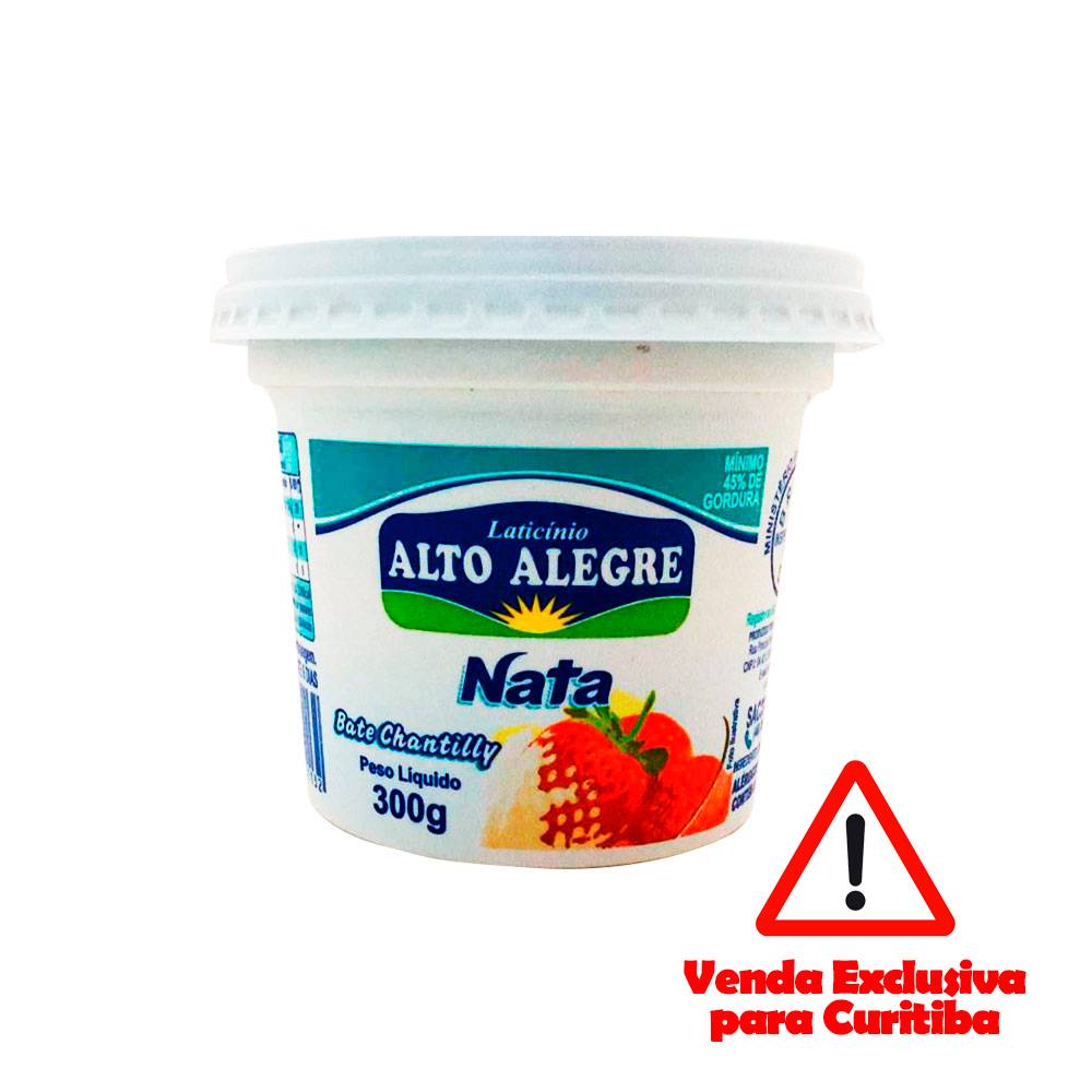 SLM Casa do confeiteiro. Nata Pote 300g - ALTO ALEGRE